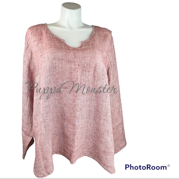 Flax | Tops | New Flax Special Pullover Linen Shirt Top 2g 2x Lipstick ...